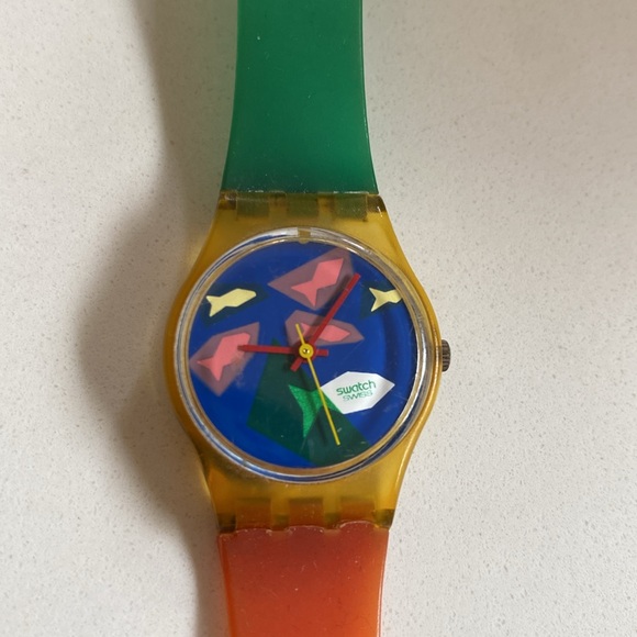 Swatch | Accessories | Vintage Swatch 986 Aqua Dream Multi Colored ...